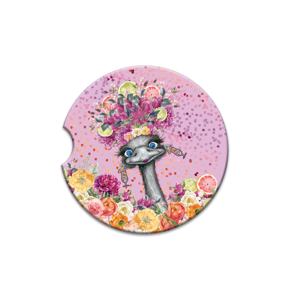 Zesty Emu Car Coaster | Bewitched Flowers & Gifts
