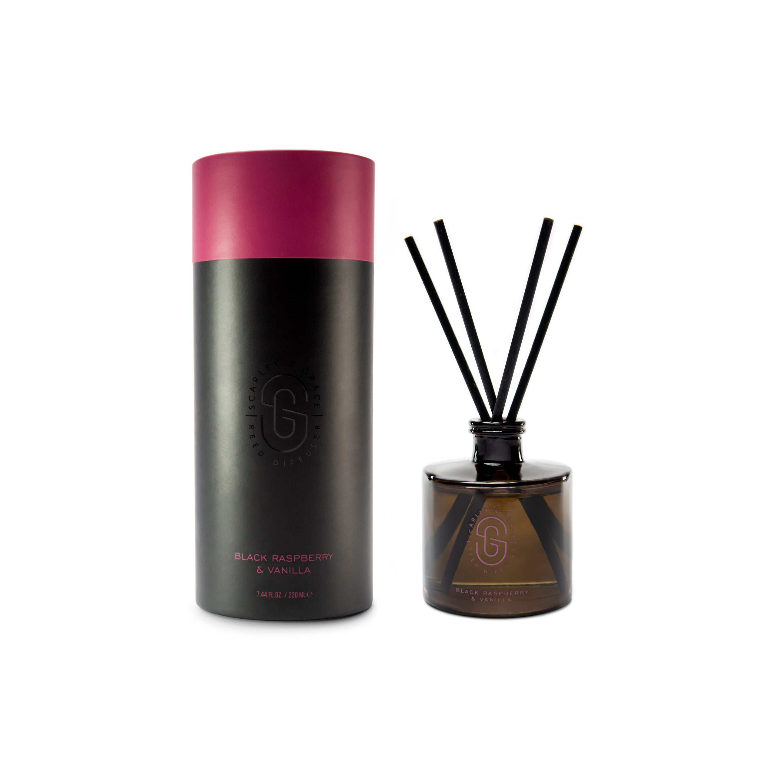 Black Raspberry & Vanilla 220ml Reed Diffuser - Scarlet & Grace | Bewitched Flowers & Gifts